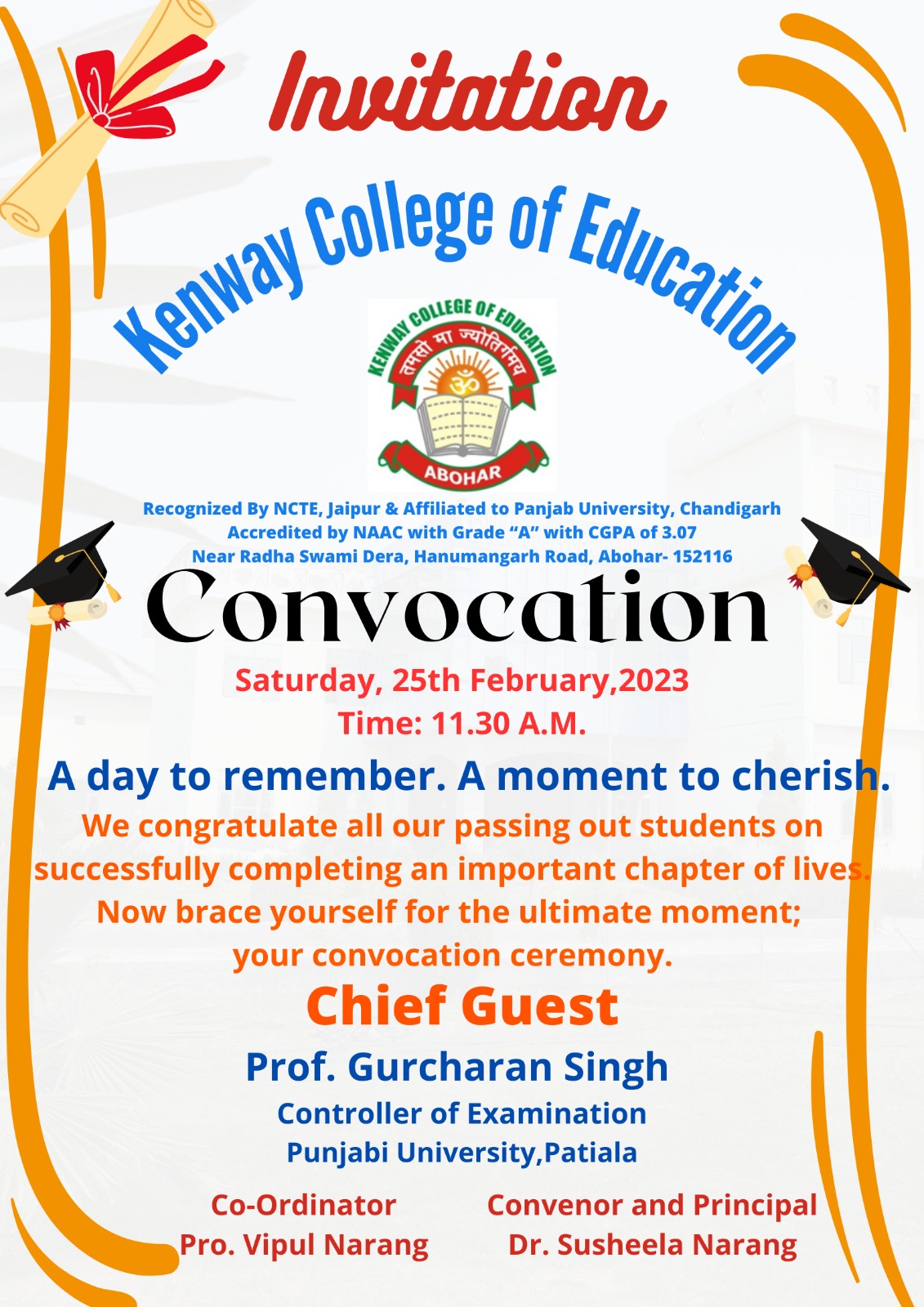 Convocation 2023 – Kenway College of Education